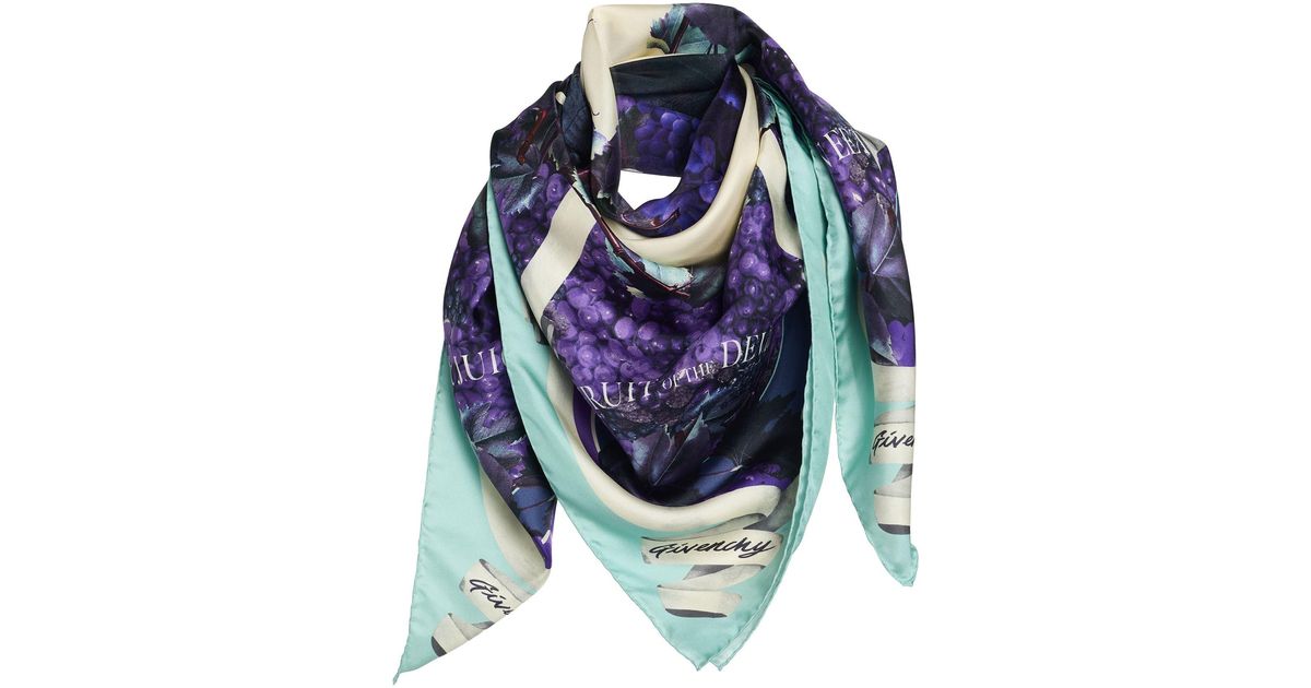 Givenchy Scarf Silk in Blue for Men | Lyst UK
