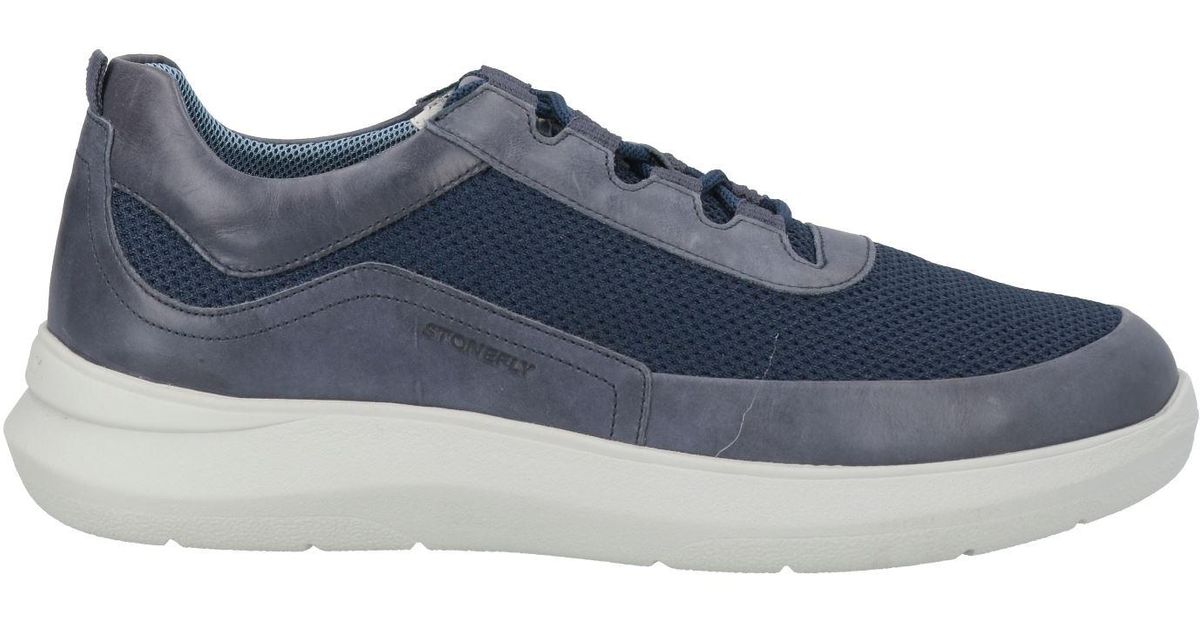 Stonefly Midnight Sneakers Calfskin, Textile Fibers in Blue for Men | Lyst