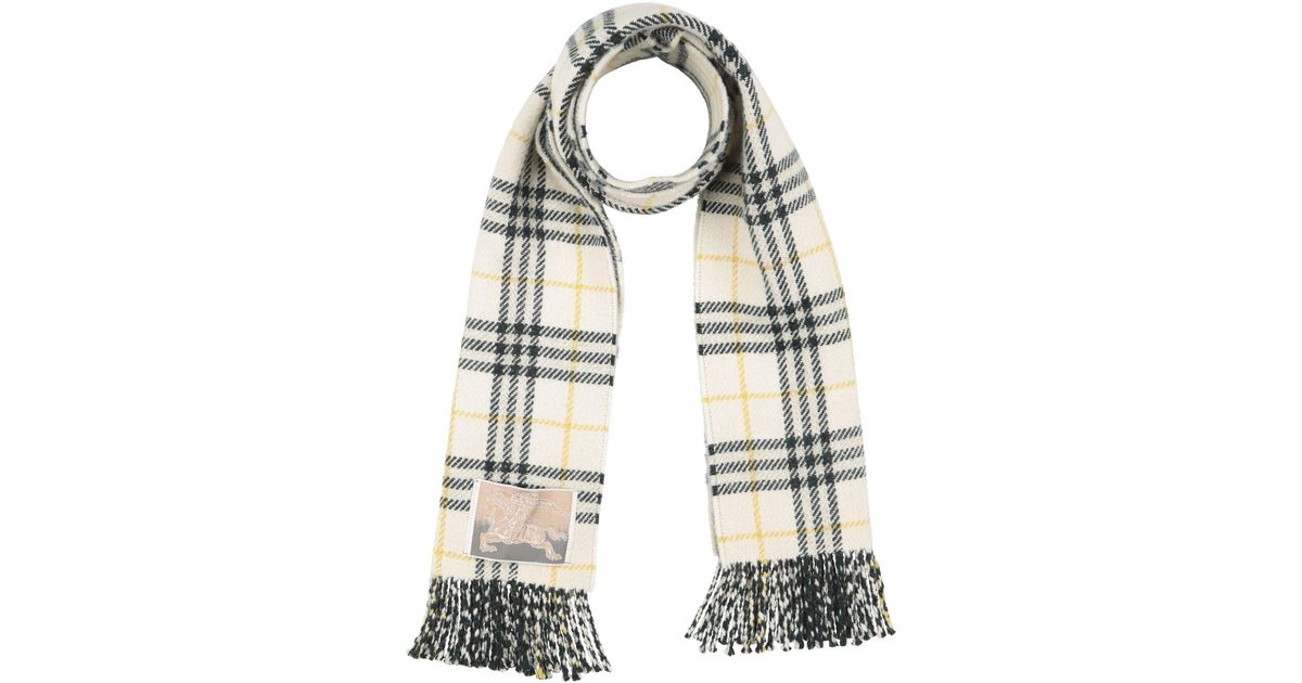 Burberry Scarf Cashmere, Wool in White | Lyst UK