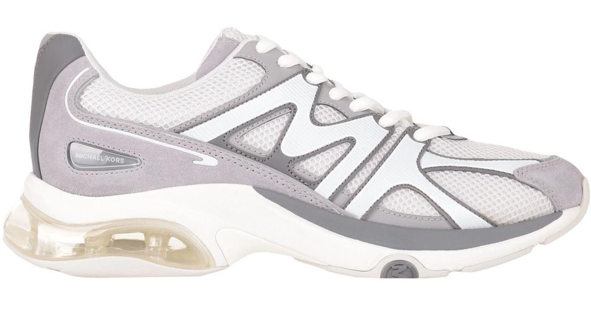 Michael Kors Kit Extreme Mesh And Faux Suede Trainer in White for Men ...
