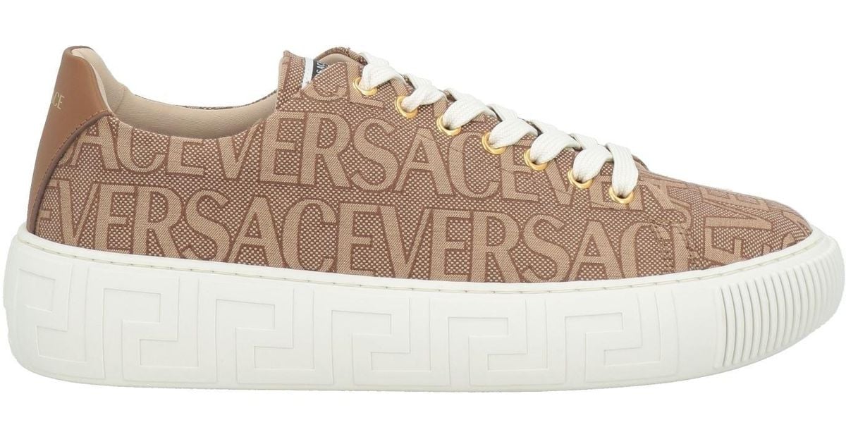 Versace Light Sneakers Textile Fibers in Natural | Lyst