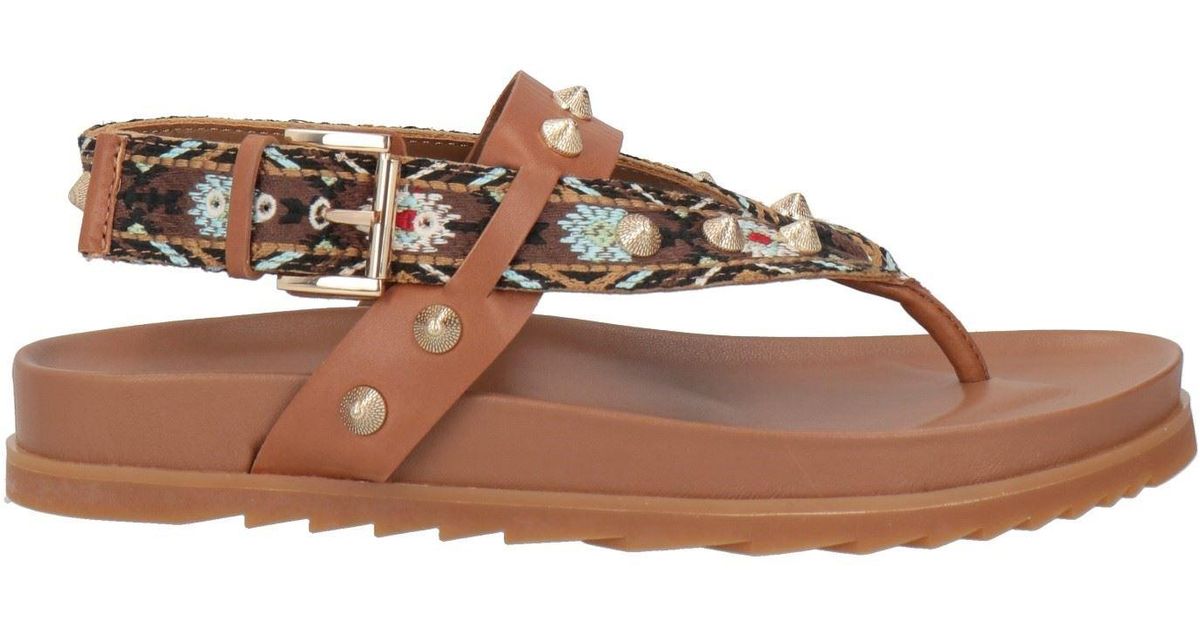 Ash Tan Thong Sandal Textile Fibers in Brown | Lyst