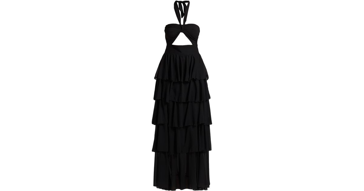 Babylon Maxi Dress Polyamide in Black | Lyst