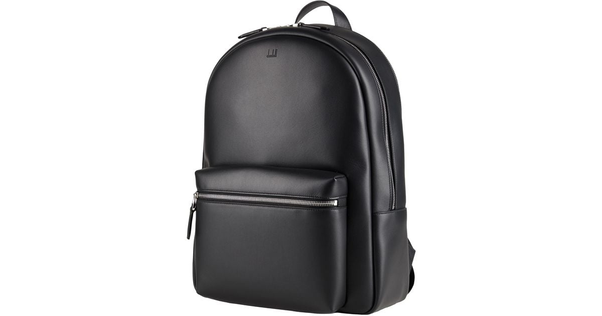 dunhill Backpack Leather, Textile Fibers in Black for Men | Lyst