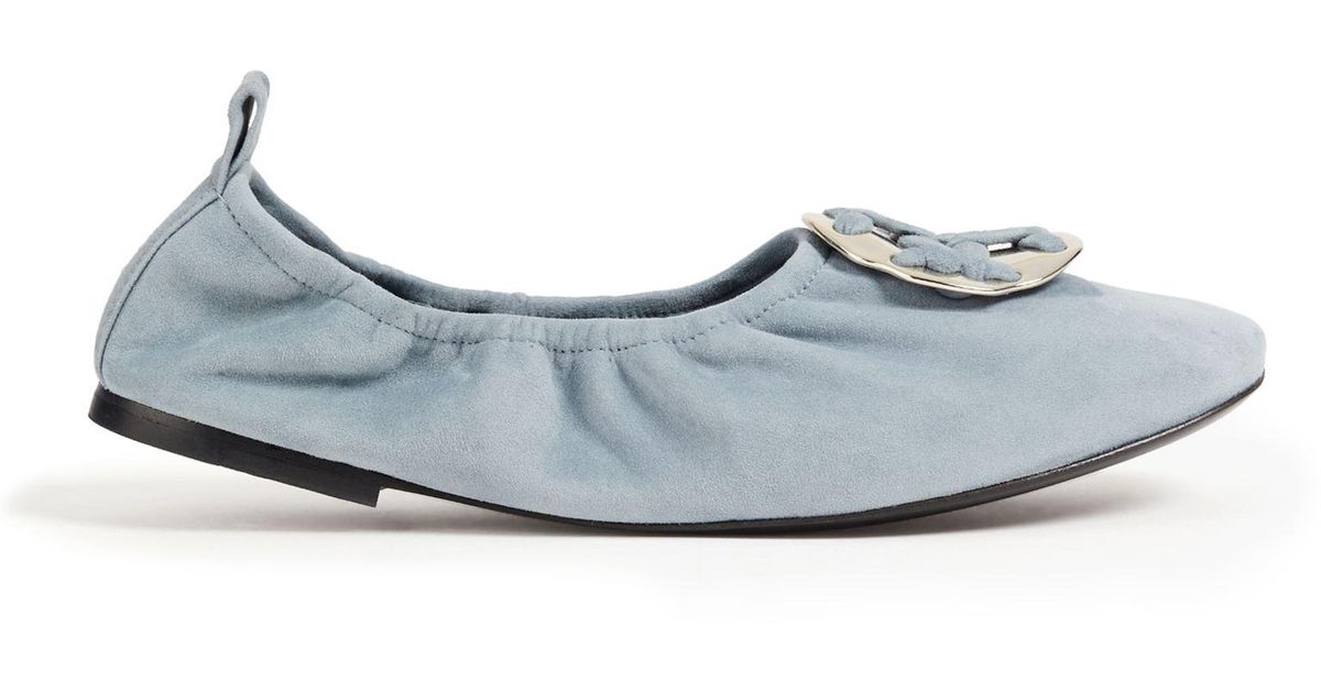 Tory Burch Pastel Ballet Flats Leather in Blue | Lyst