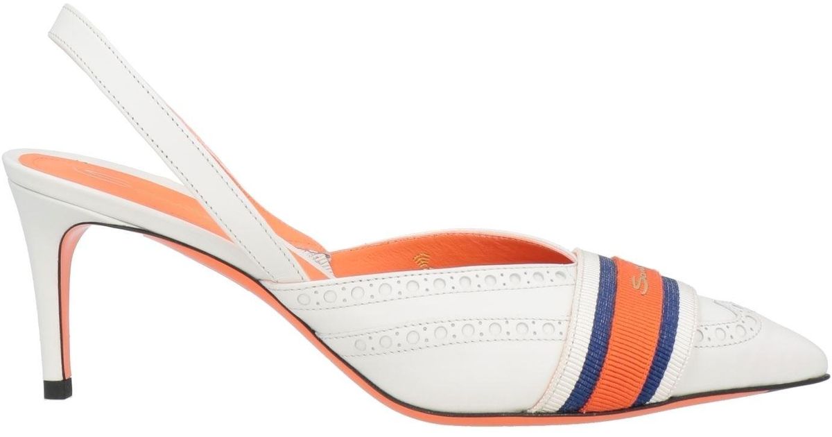Santoni Pumps Leather, Textile Fibers in Pink | Lyst