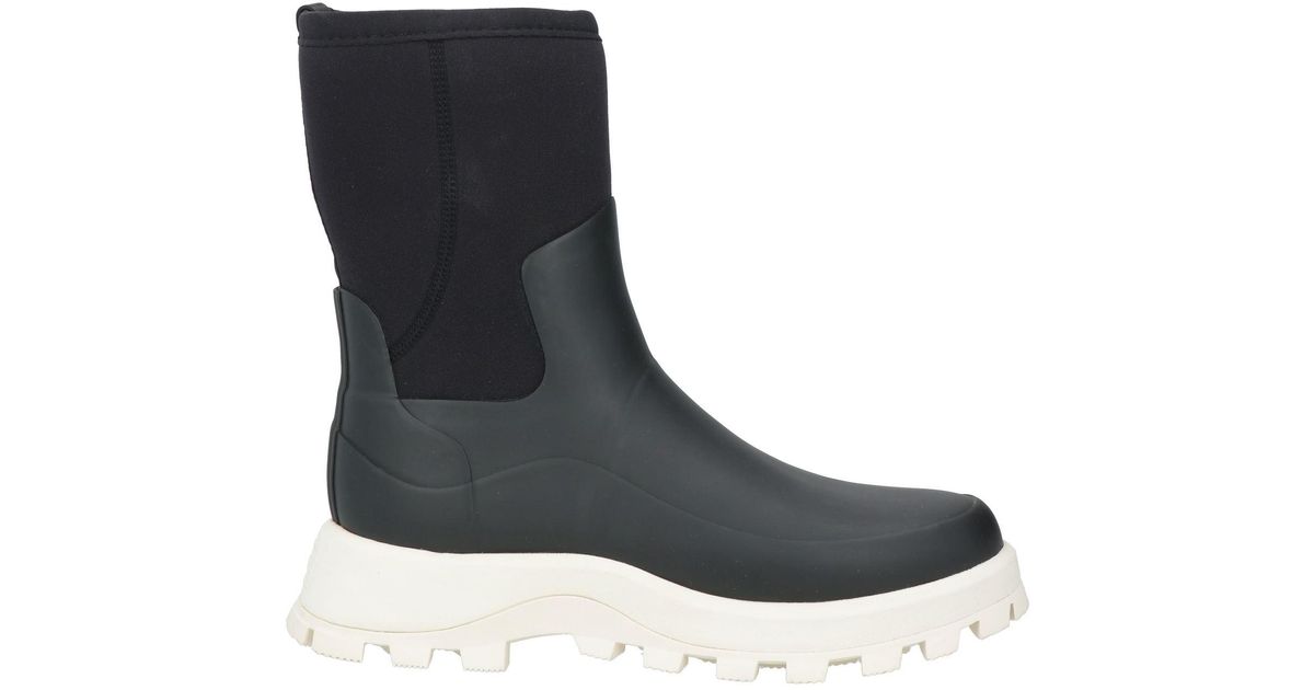 HUNTER Ankle Boots Textile Fibers in Black | Lyst