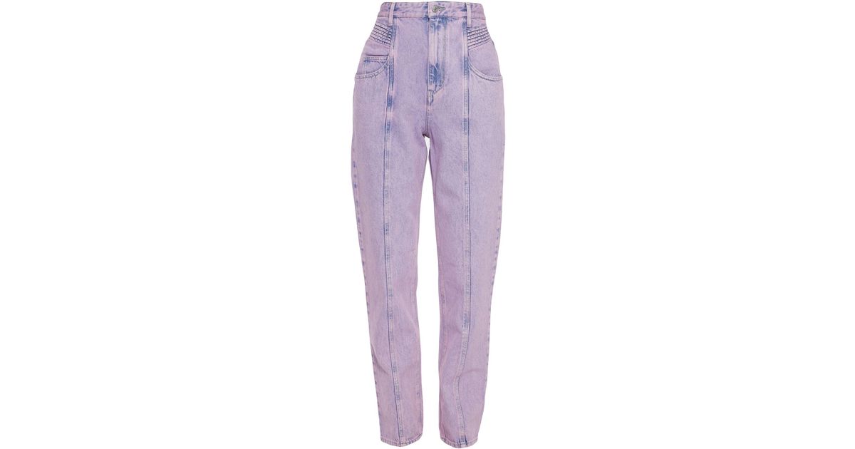 Isabel Marant Denim Trousers in Purple | Lyst