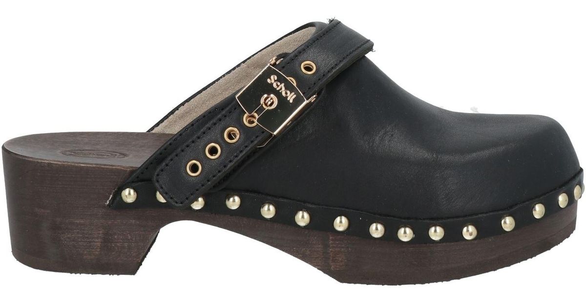 Scholl Mules & Clogs Leather in Black | Lyst