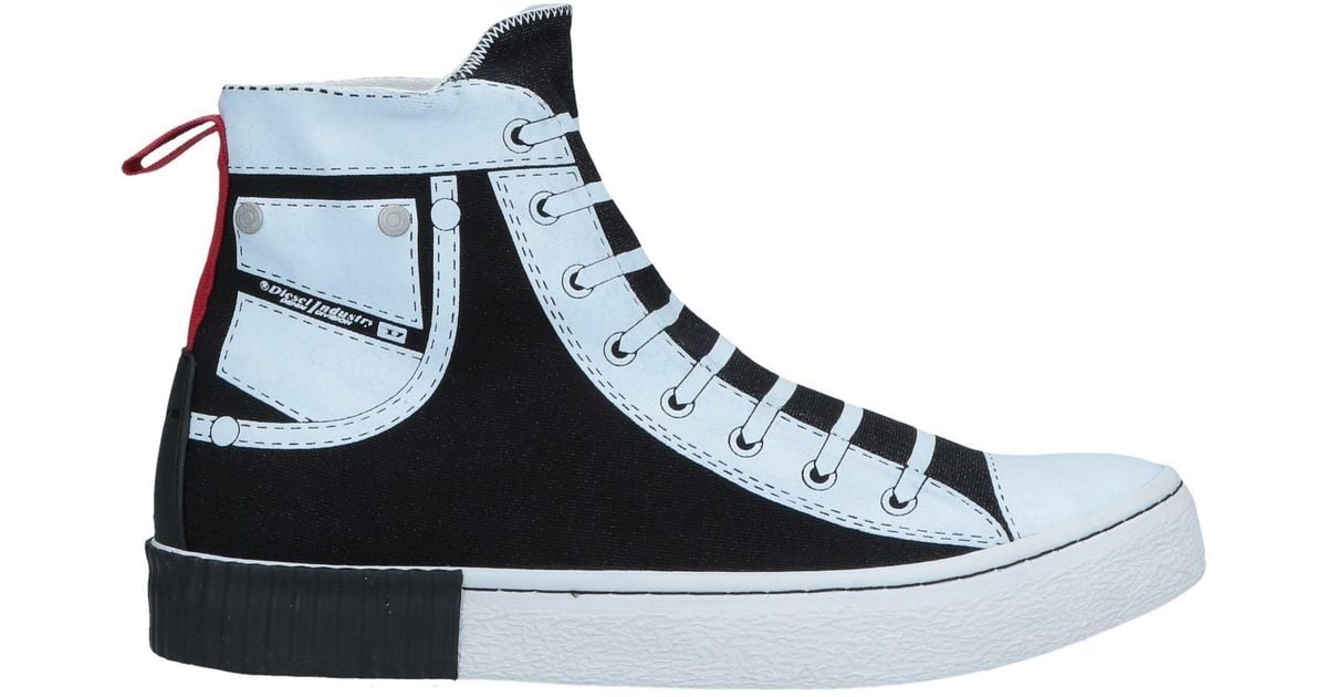 DIESEL Rubber High-tops & Sneakers in Black - Lyst