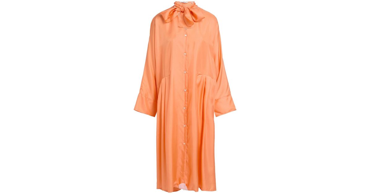 Caliban Midi Dresses in Orange | Lyst UK