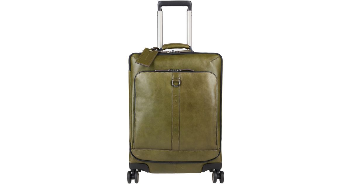 The Bridge Wheeled Luggage Leather in Green for Men | Lyst UK