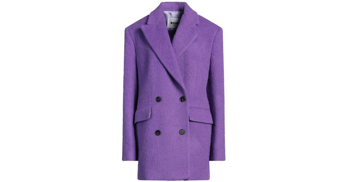 MSGM Coat in Purple | Lyst UK