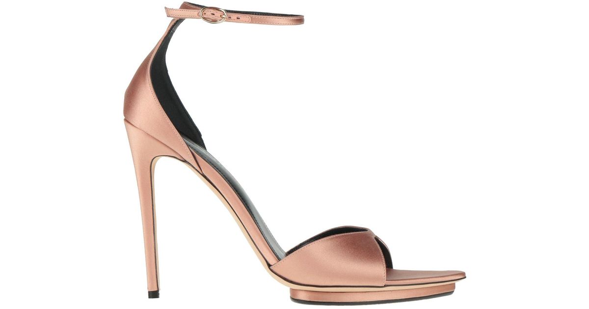 Victoria Beckham Blush Sandals Textile Fibers in White | Lyst UK