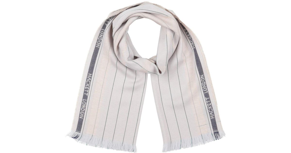 Hackett Scarf Wool in White for Men | Lyst UK