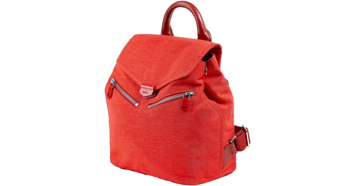 Kipling Backpack Textile Fibers, Cowhide in Red | Lyst