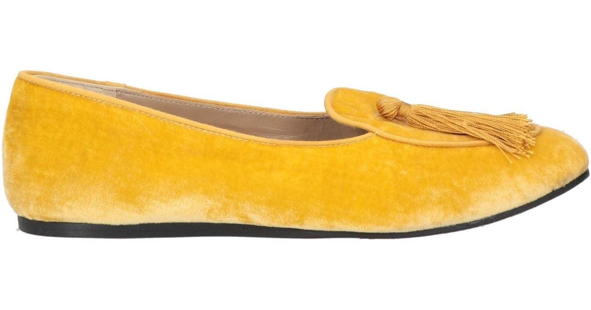 Charles Philip Mustard Loafers Textile Fibers in Yellow | Lyst