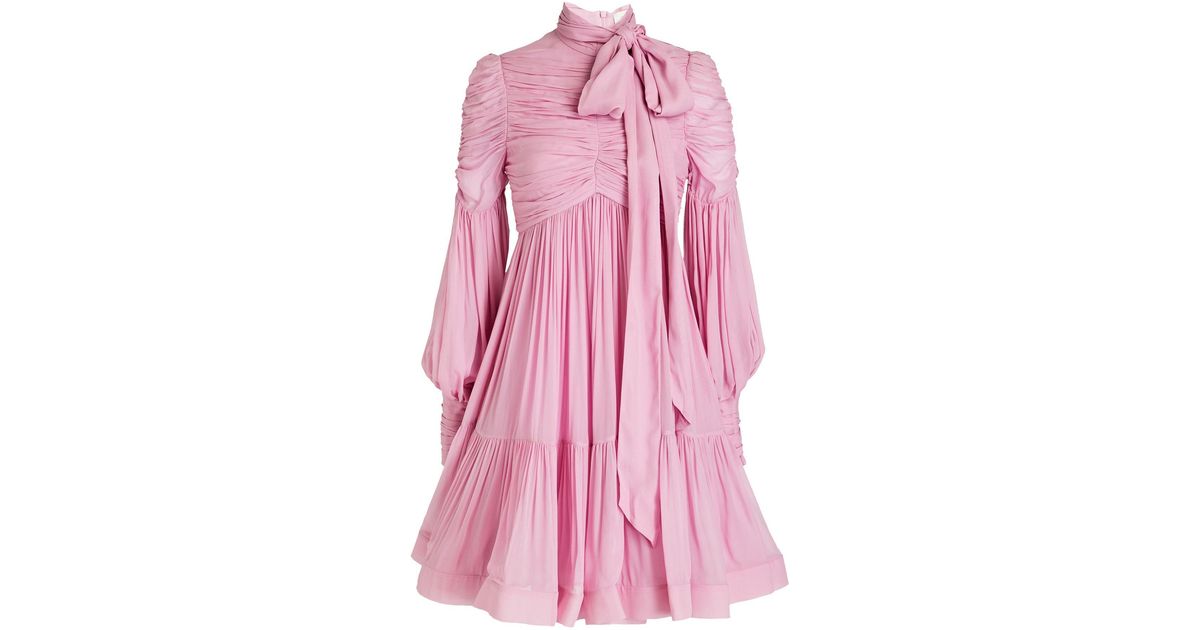 Zimmermann Mini Dress in Pink | Lyst UK
