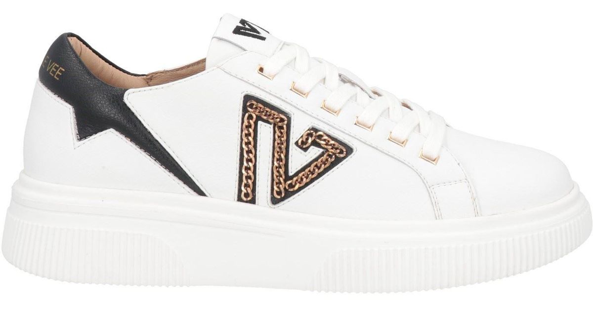 Emanuélle Vee Sneakers Leather in White | Lyst