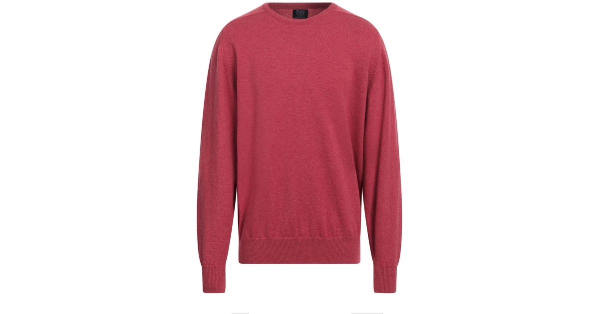 William Lockie Brick Sweater Lambswool in Red for Men | Lyst