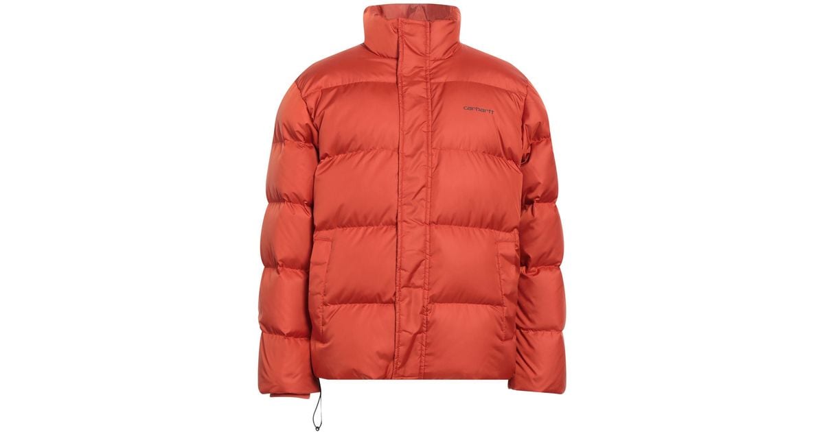 Carhartt Rust Puffer Polyester in Red for Men | Lyst