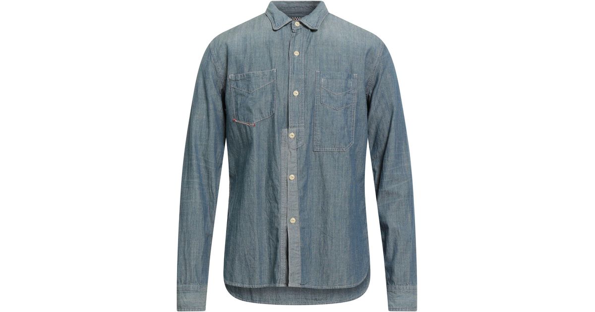 Barbour X Triumph Denim Shirt Cotton in Blue for Men | Lyst UK