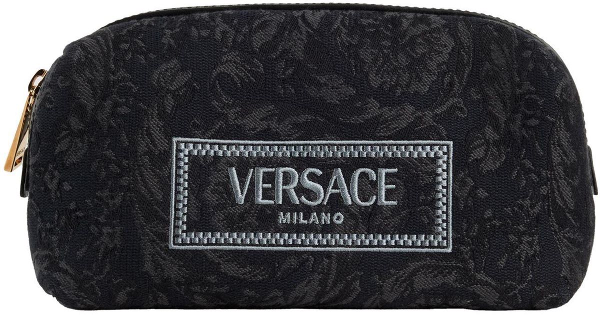 Versace Beauty Case Textile Fibers in Black | Lyst UK