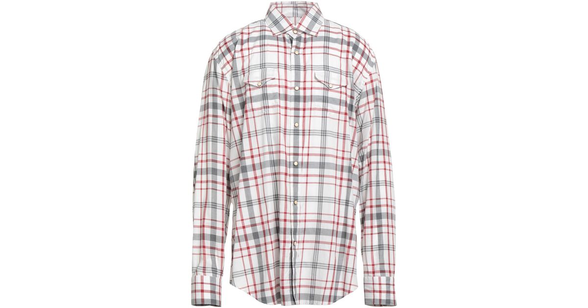 Eleventy Shirt Cotton in White for Men | Lyst UK