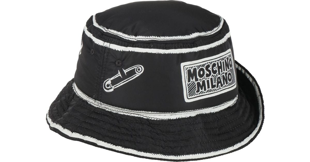 Moschino Hat Polyamide in Black for Men | Lyst UK