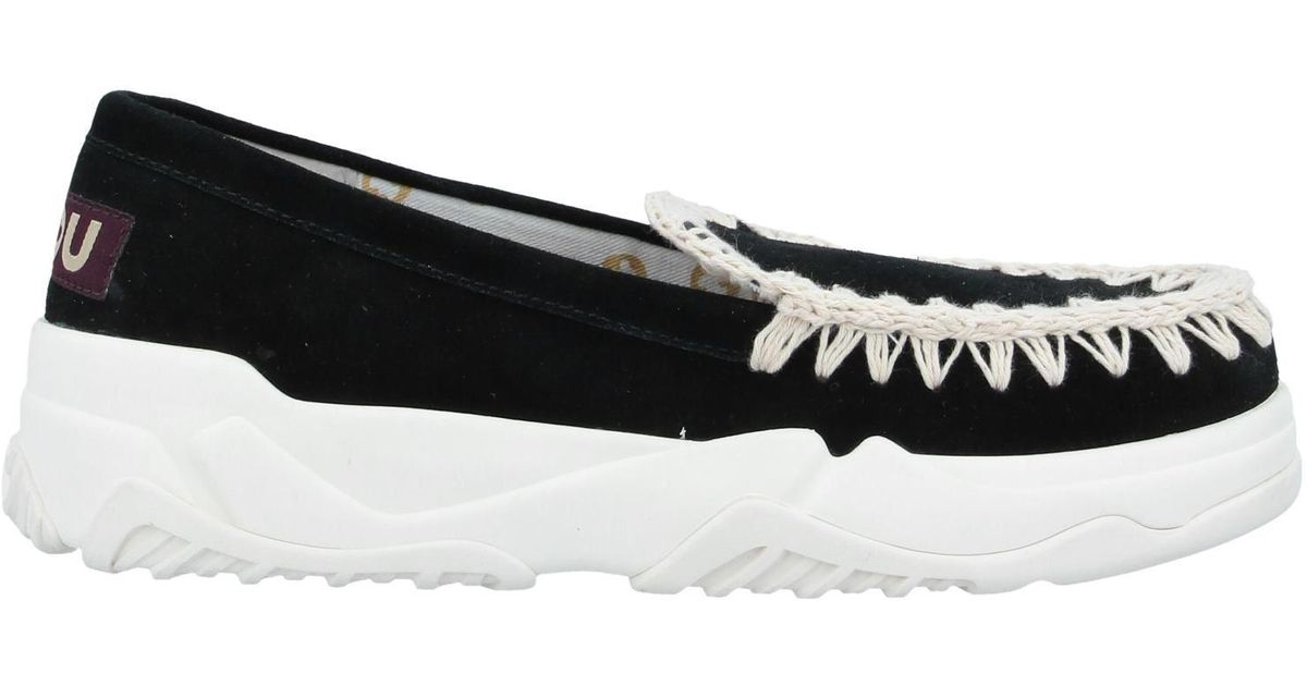 Mou Leather Loafer in Black - Lyst