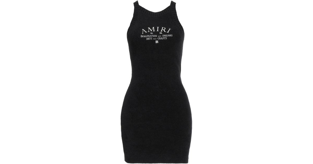 Amiri Mini Dress Cotton, Nylon in Black | Lyst