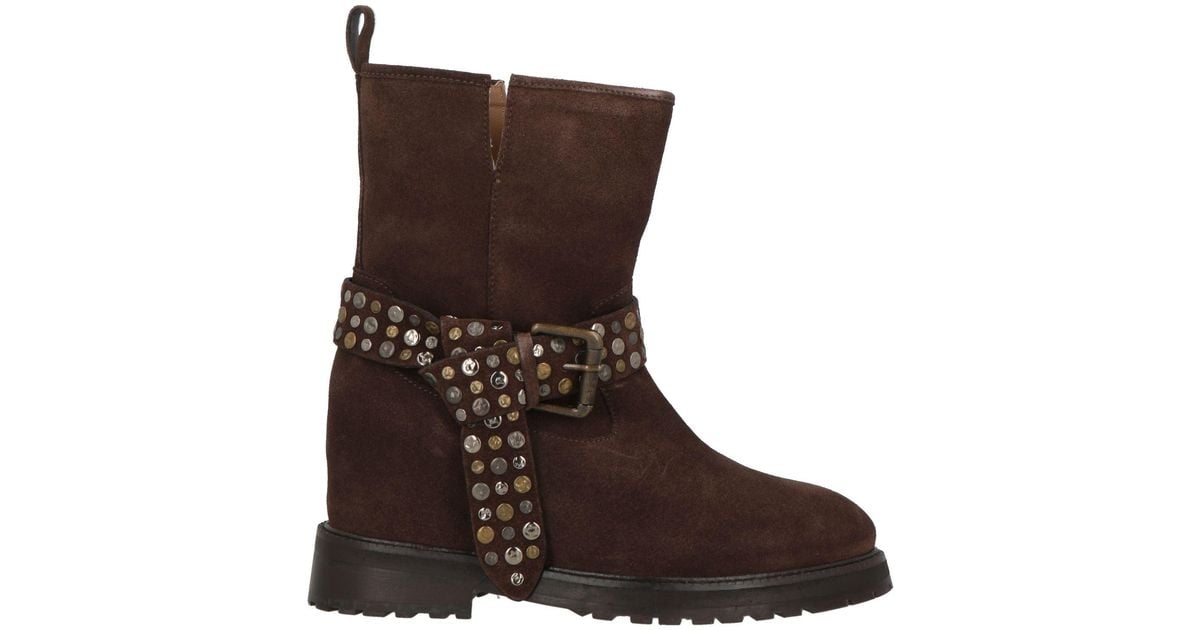 Emanuélle Vee Chocolate Ankle Boots Leather in Brown | Lyst UK