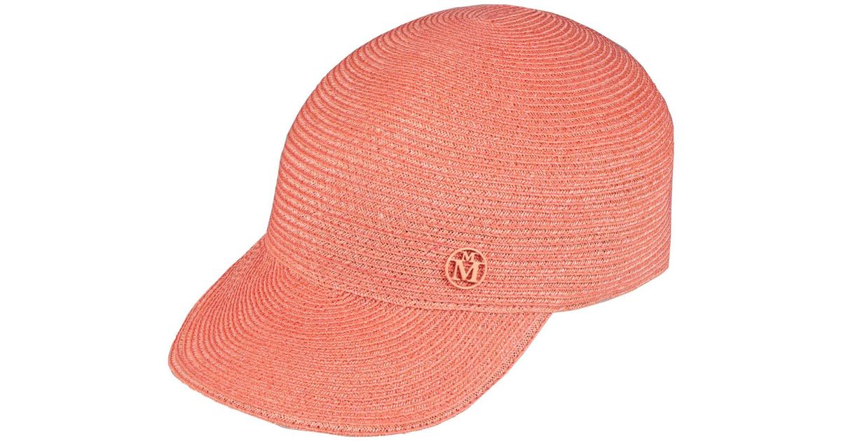 Maison Michel Hat Hemp, Cotton, Viscose in Pink | Lyst UK