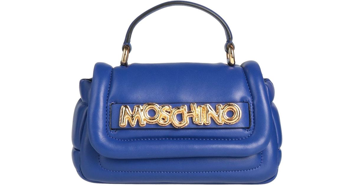 Moschino Bright Handbag Leather in Blue | Lyst