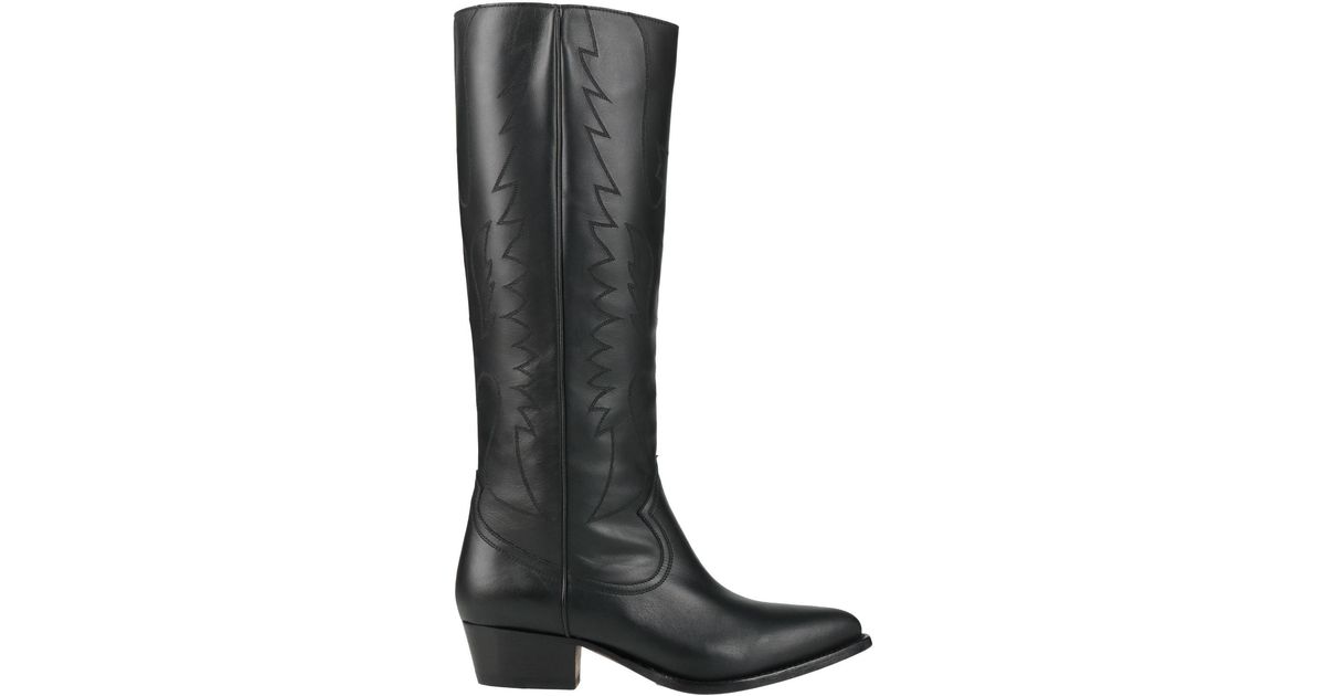 Buttero Boot Leather in Black | Lyst