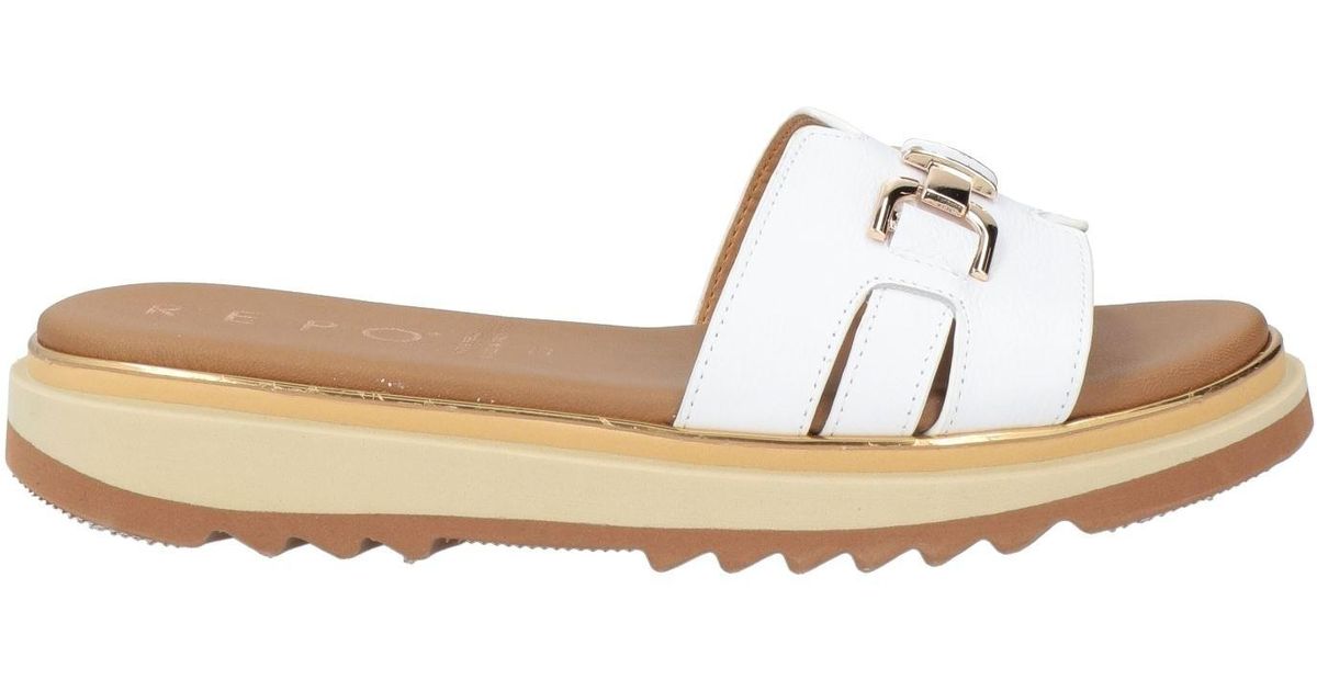 Repo Sandals Textile Fibers in White | Lyst