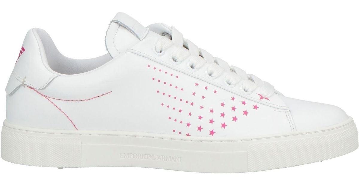 Emporio Armani Sneakers Leather in White | Lyst