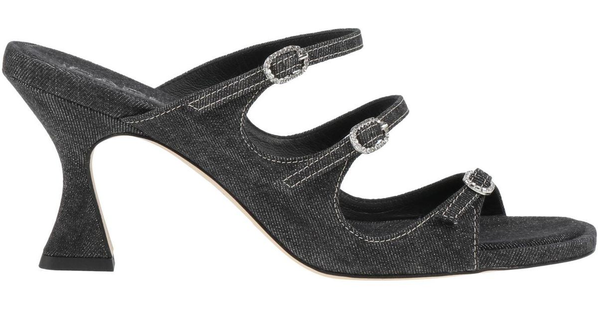 CAREL PARIS Sandals Textile Fibers in Black | Lyst