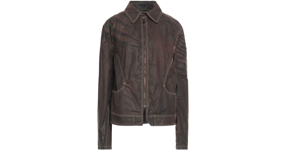 MASHA POPOVA Jacket Cotton, Recycled Pes, Textile Fibers in Brown | Lyst