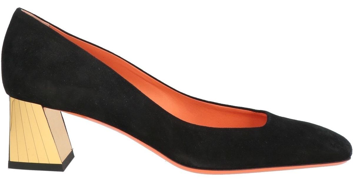 Santoni Pumps Leather in Black | Lyst
