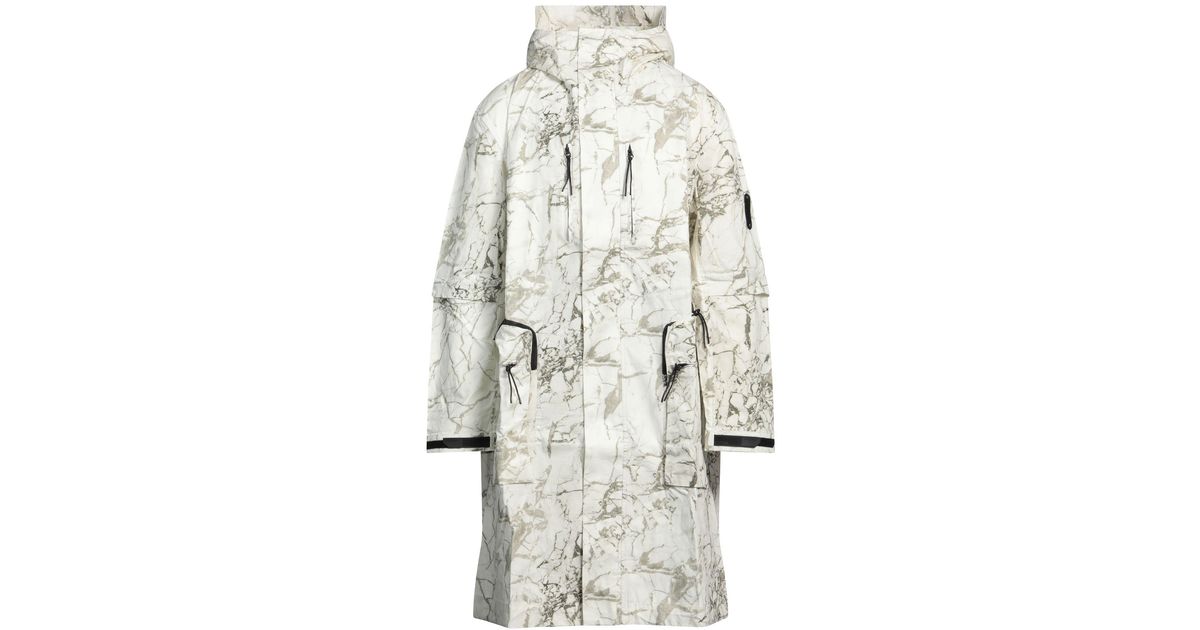 A_COLD_WALL* Ivory Overcoat & Trench Coat Cotton in White for Men | Lyst