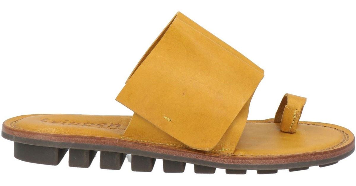 Trippen Thong Sandal Leather in Metallic | Lyst