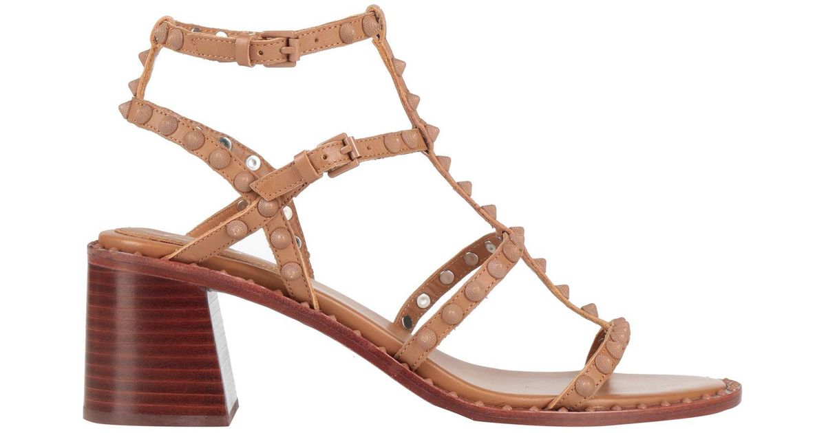 Ash Tan Sandals Soft Leather in Pink | Lyst