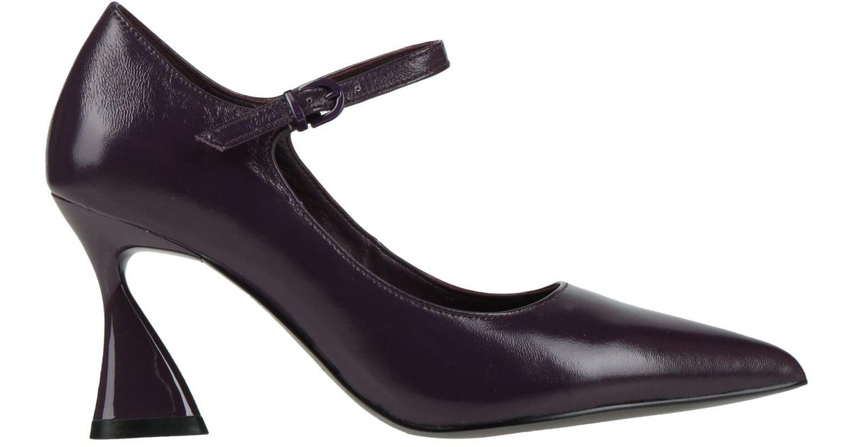 Jeannot Plum Pumps Leather in Purple | Lyst UK