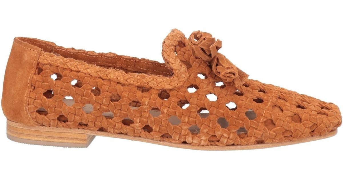 HADEL Loafers Leather in Brown | Lyst