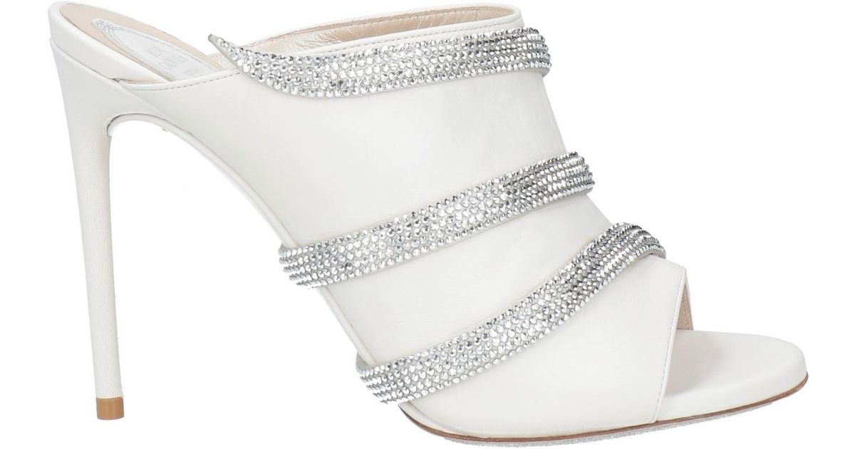 Rene Caovilla Sandals in White | Lyst UK