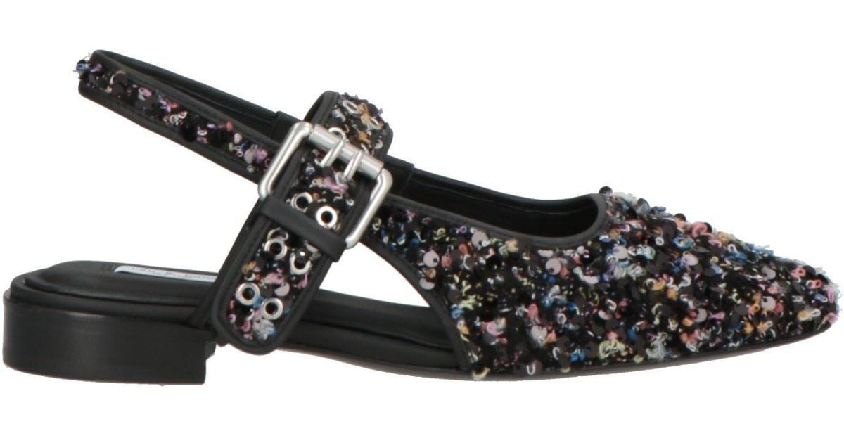 Rag & Bone Ballet Flats Textile Fibers, Leather in Black | Lyst