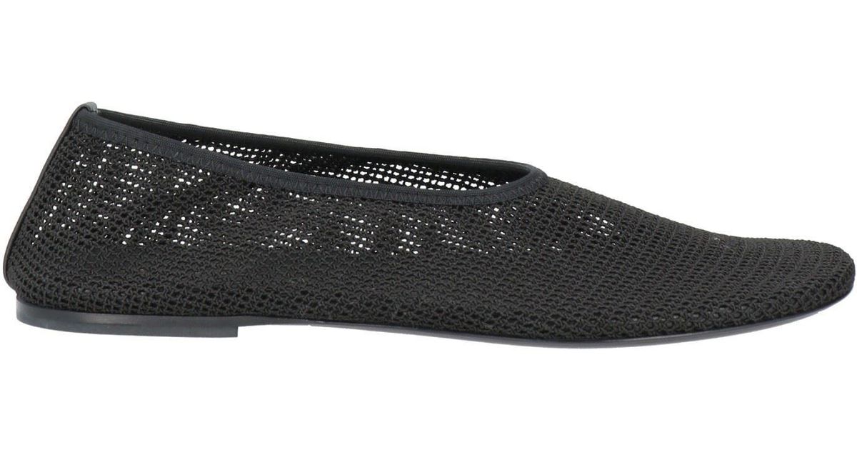 Khaite Ballet Flats Textile Fibers, Leather in Black | Lyst