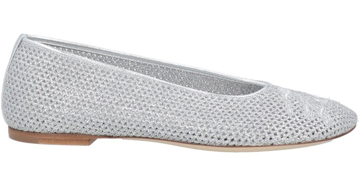 Burberry Ballet Flats Textile Fibers in White | Lyst