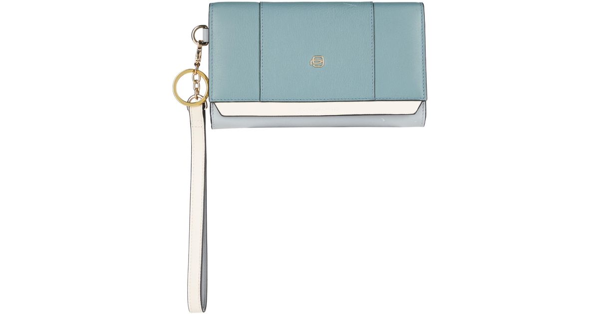 Piquadro Wallet Leather in Blue | Lyst UK